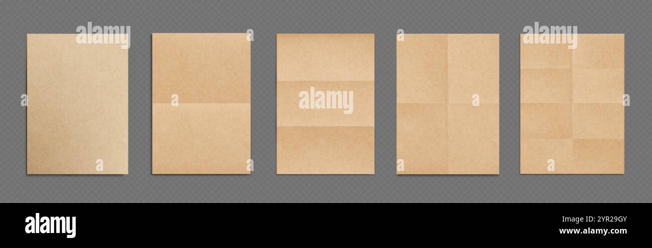 Old kraft paper texture. Brown grunge parchment material vector ...
