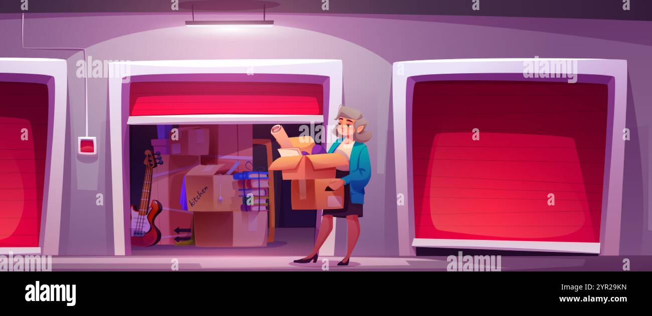 Woman garage boxes Stock Vector Images - Alamy