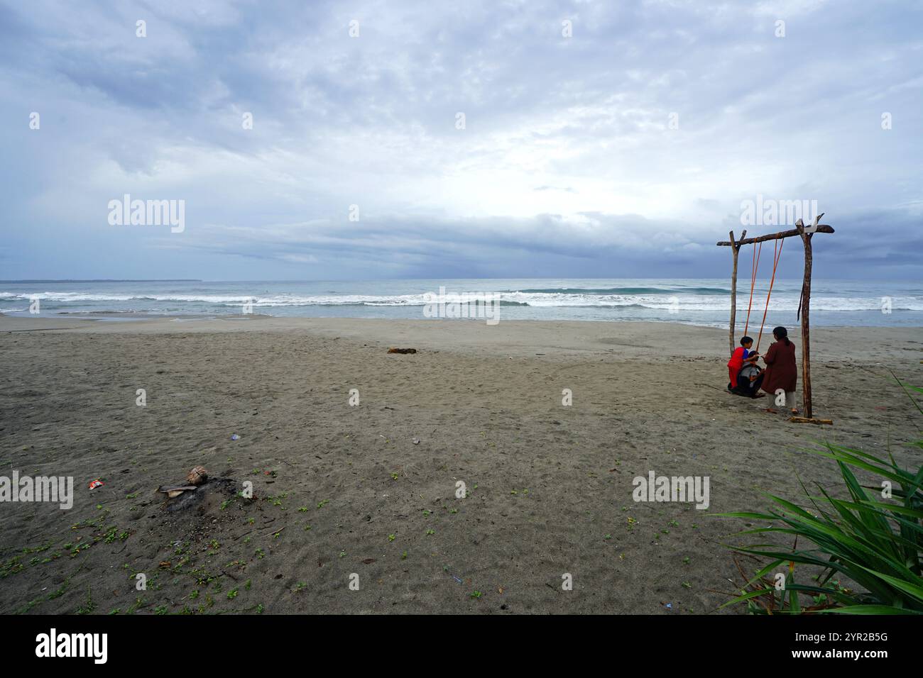 Pantai Mandiri Beach, Krui, Lampung, Sumatera, Indonesia Stock Photo ...