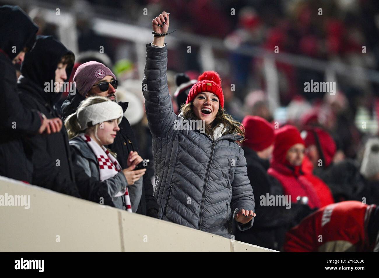 BLOOMINGTON, IN - NOVEMBER 30: An Indiana fan celebrates during a ...