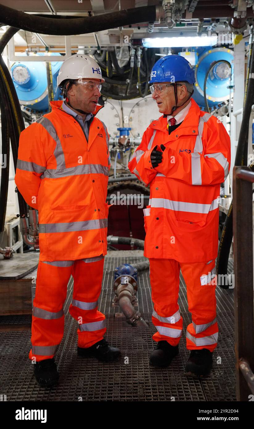On his first day as HS2 CEO, Mark Wild (left) visits the Old Oak Common ...