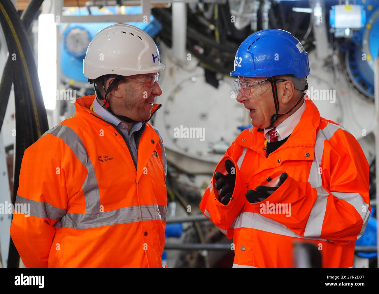 On his first day as HS2 CEO, Mark Wild (left) visits the Old Oak Common ...