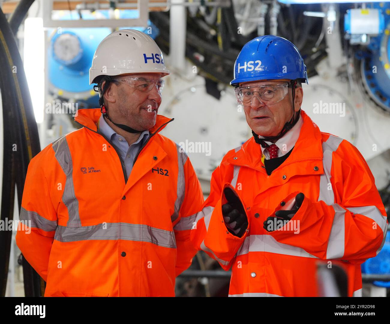 On his first day as HS2 CEO, Mark Wild (left) visits the Old Oak Common ...