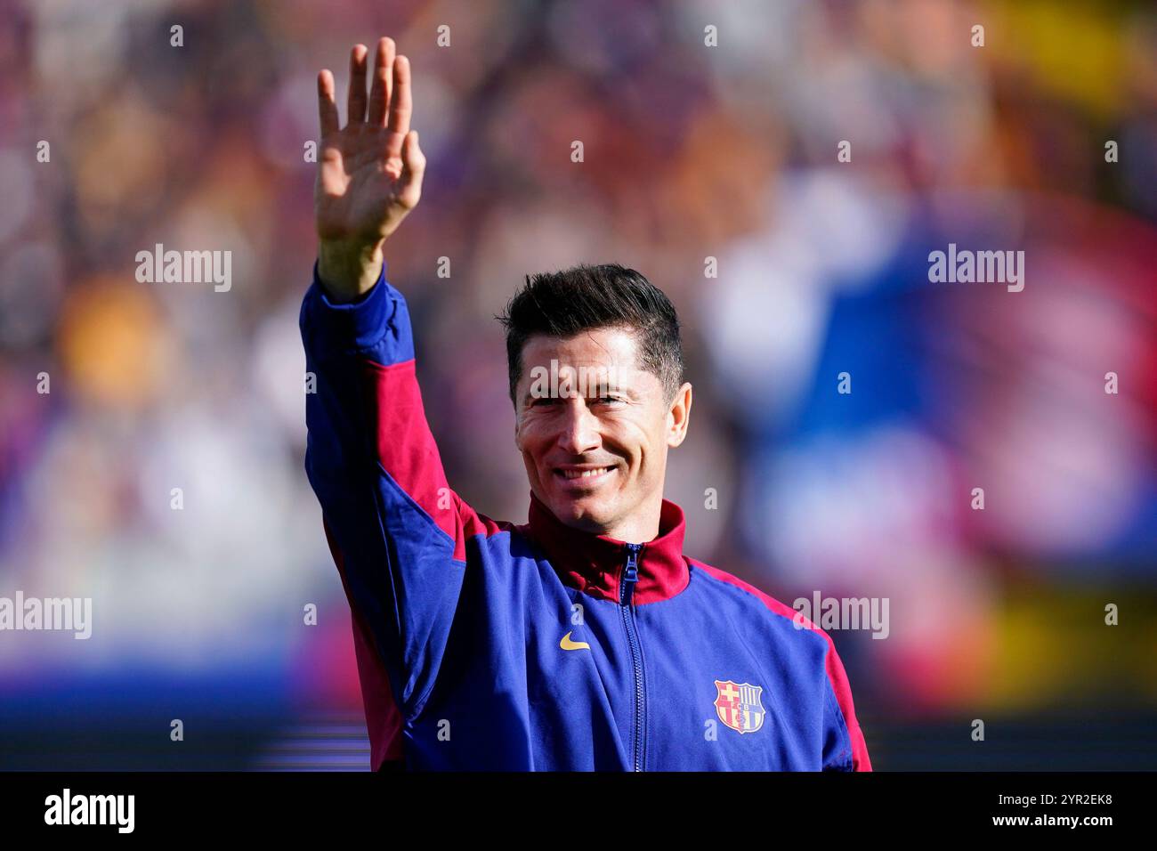 Robert Lewandowski of FC Barcelona during the La Liga EA Sports match ...