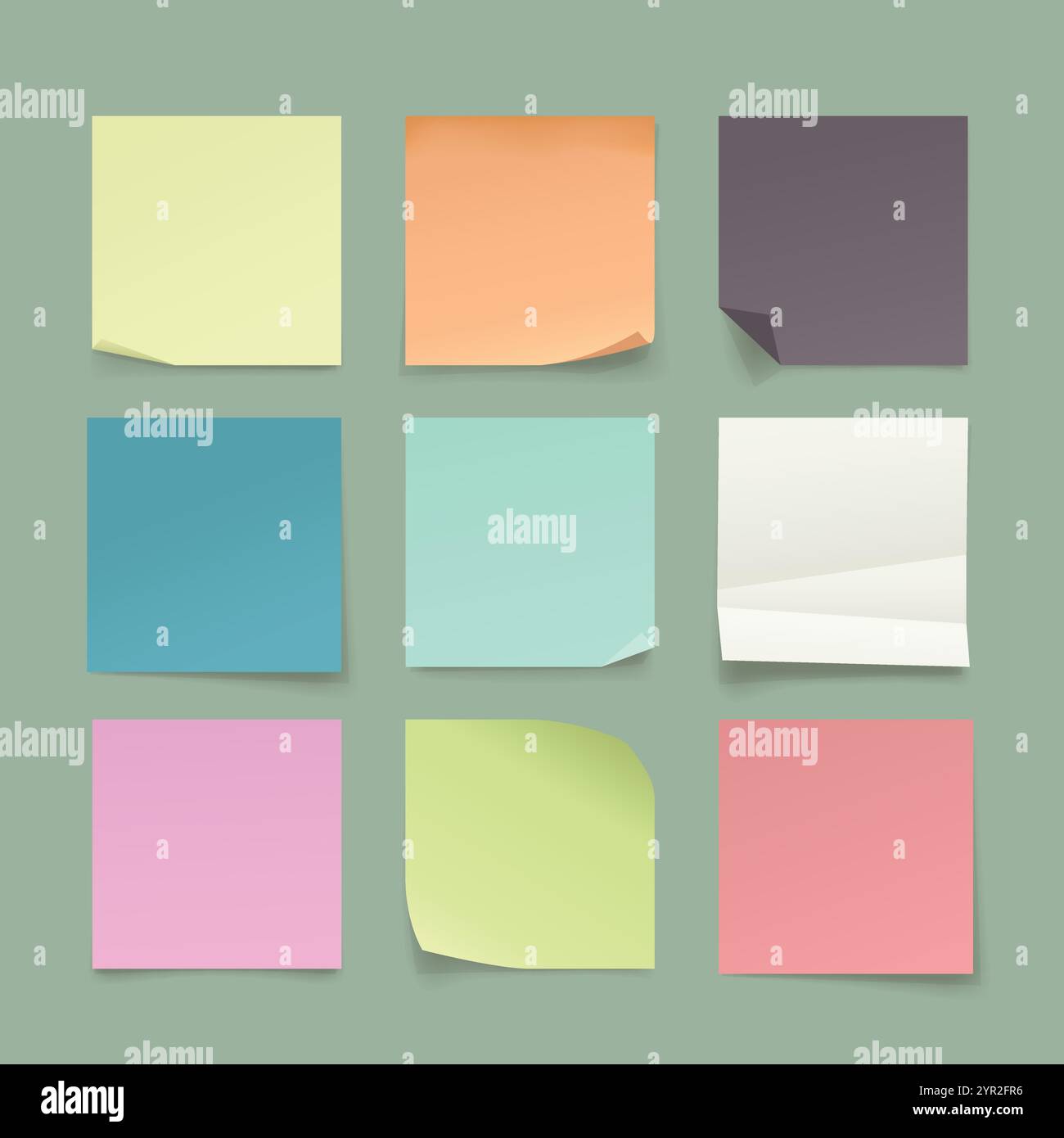 Set different colorful sticky Stock Vector Images - Alamy