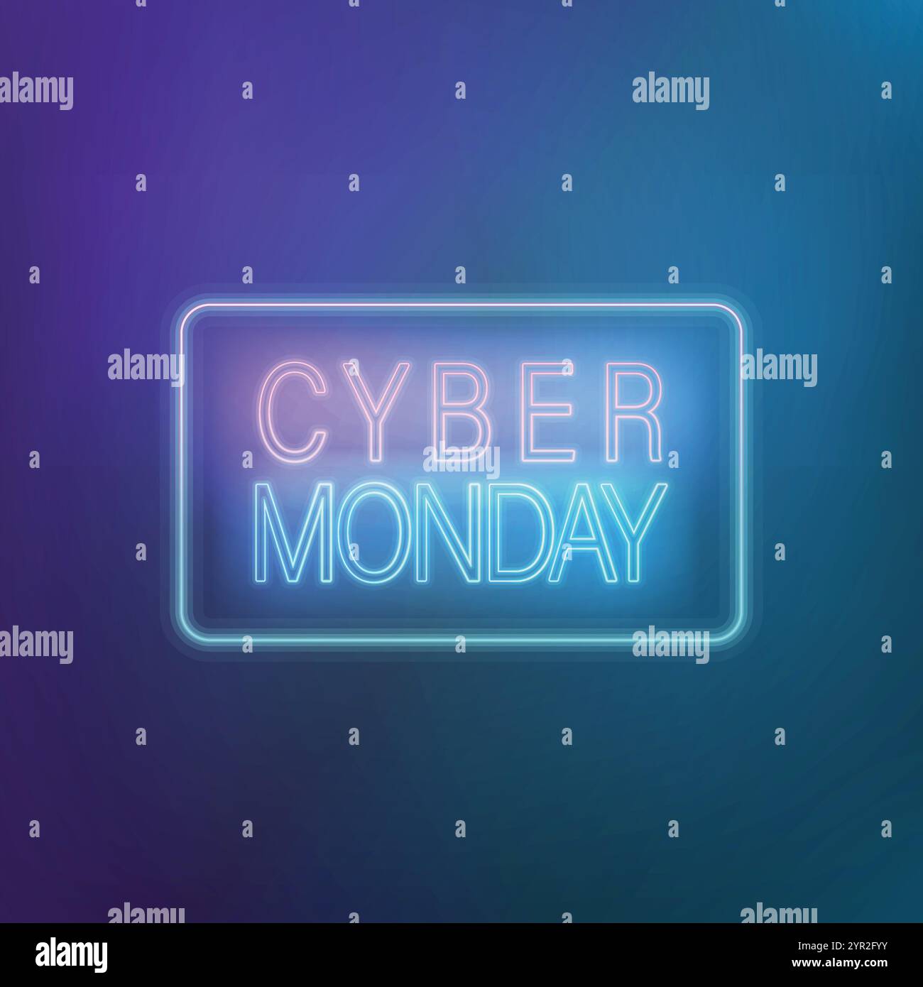 Neon cyber monday promotion Stock Vector Images - Alamy