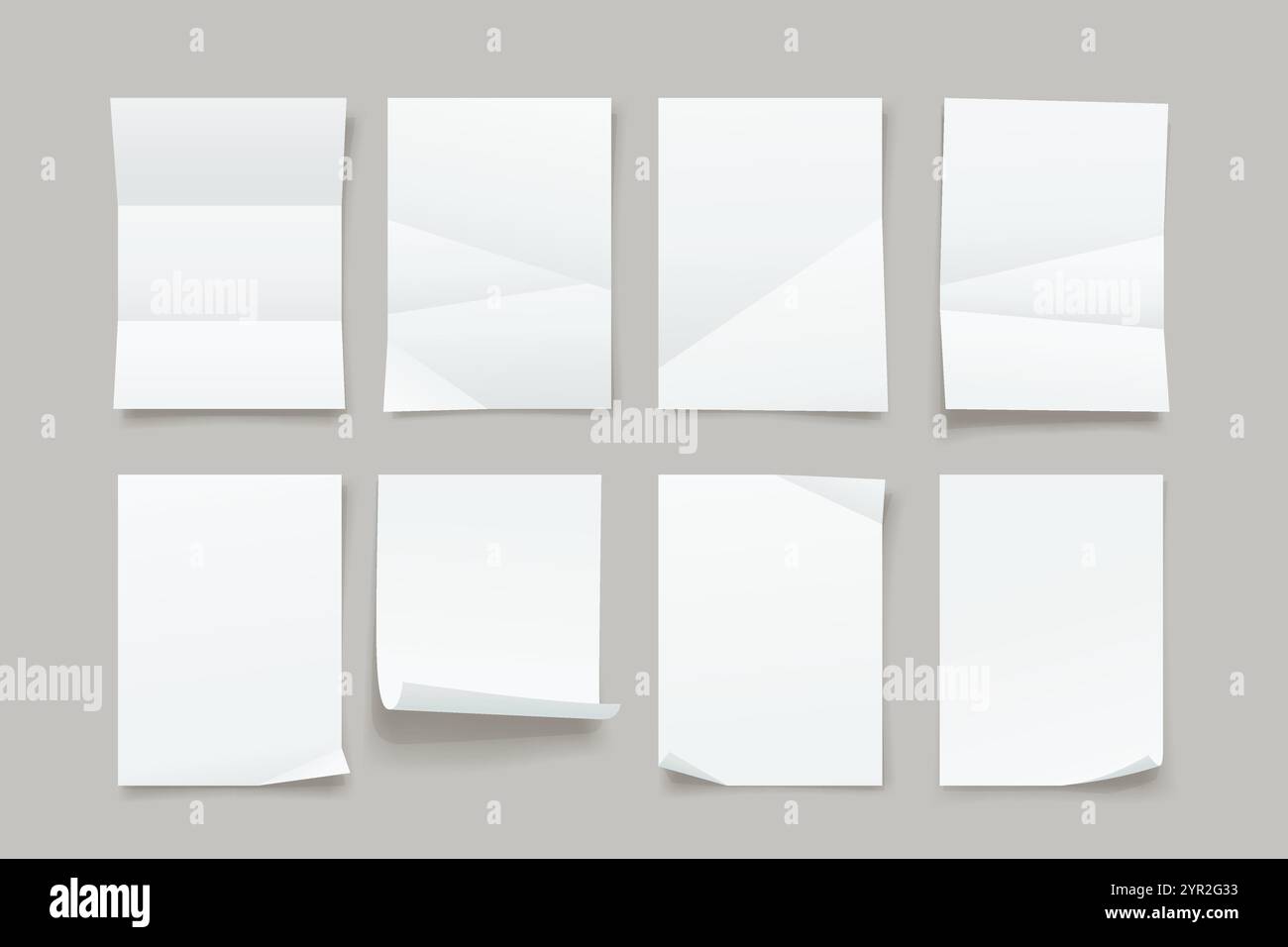 paper lists with various folds in set Stock Vector Image & Art - Alamy