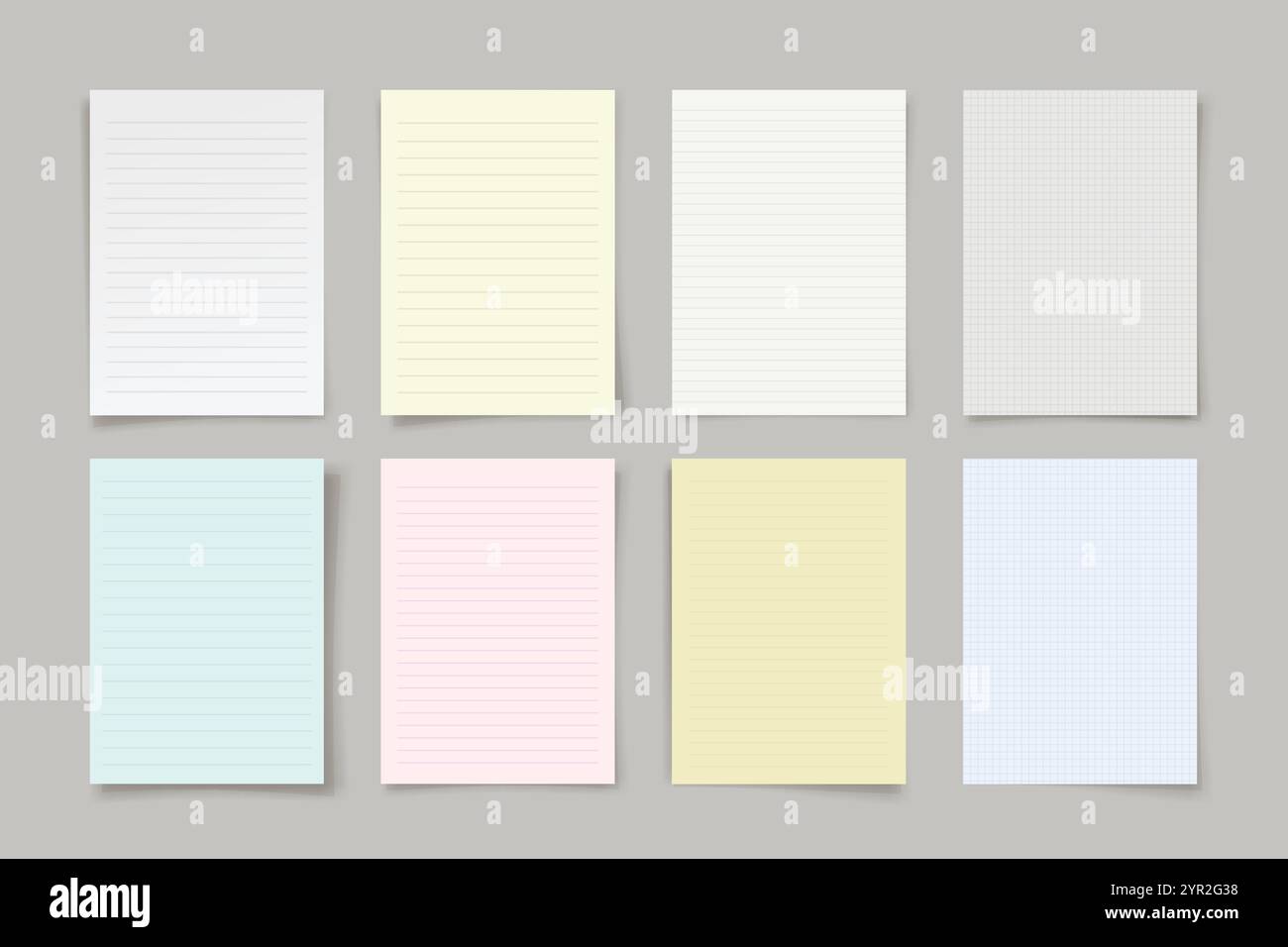 various paper colors in set with shadows Stock Vector Image & Art - Alamy