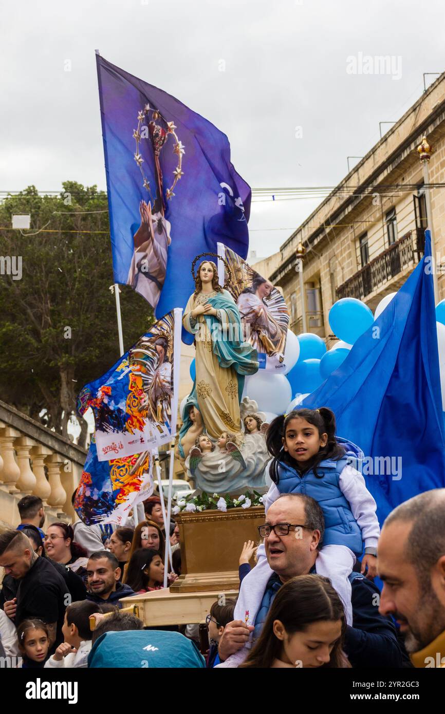 Cospicua, Malta - December 1st 2024. Religious Procession Celebrating a ...