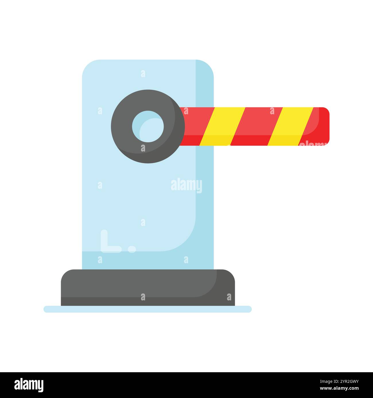 A handcrafted icon of traffic barrier, stop barrier, stop check post ...