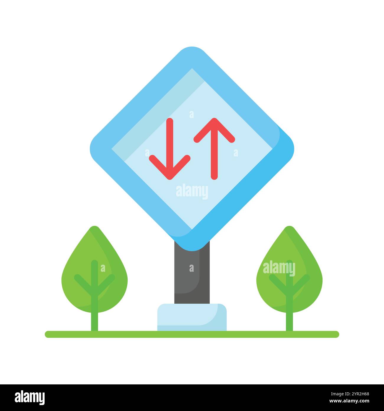 Two way traffic signs icon, ready for premium use Stock Vector Image ...
