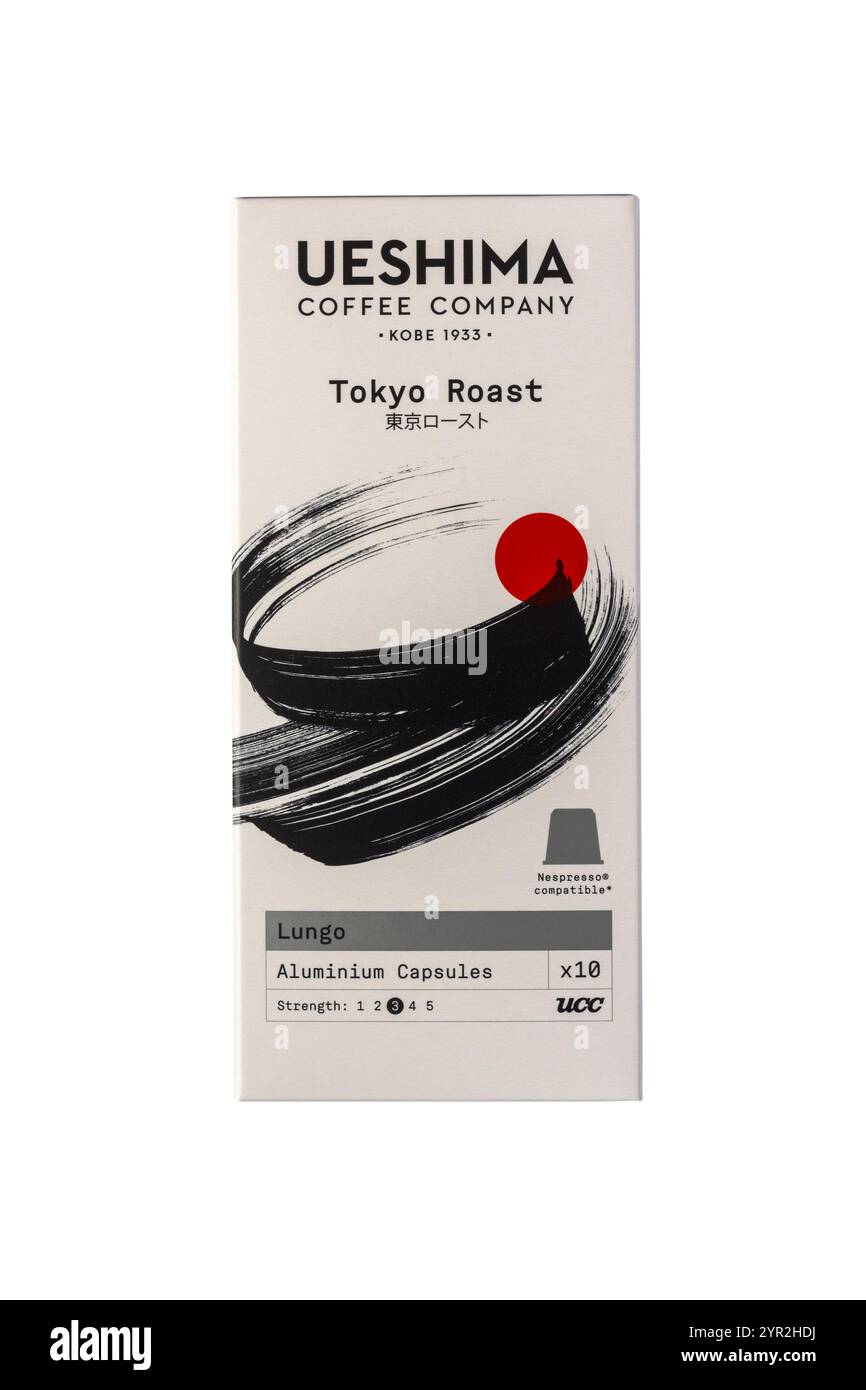 Box of Lungo Tokyo Roast coffee capsules aluminium capsules pods by ...