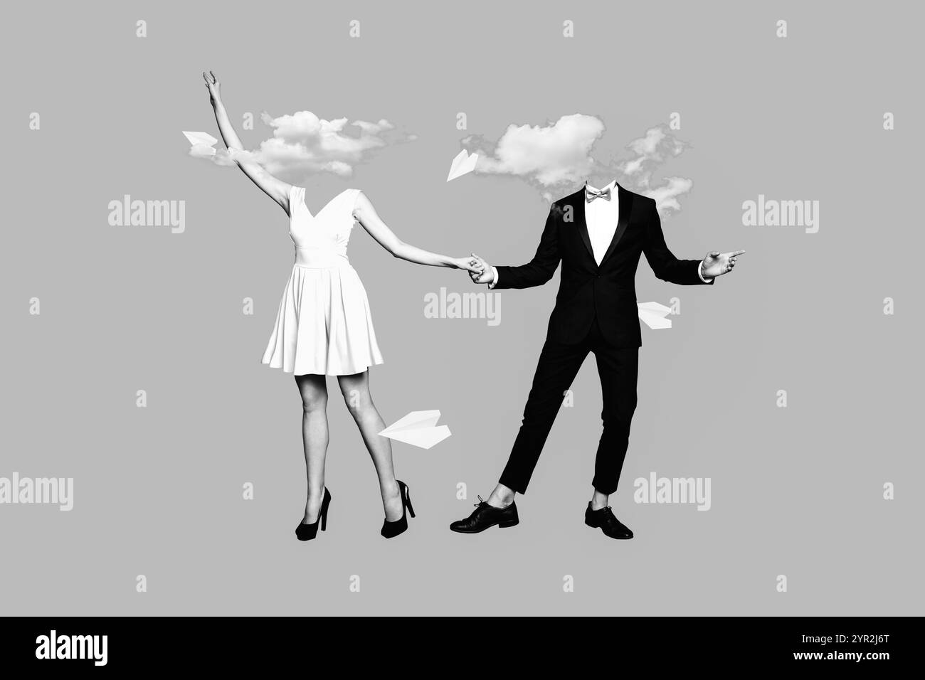 Creative photo 3d collage artwork postcard poster of weird strange ...