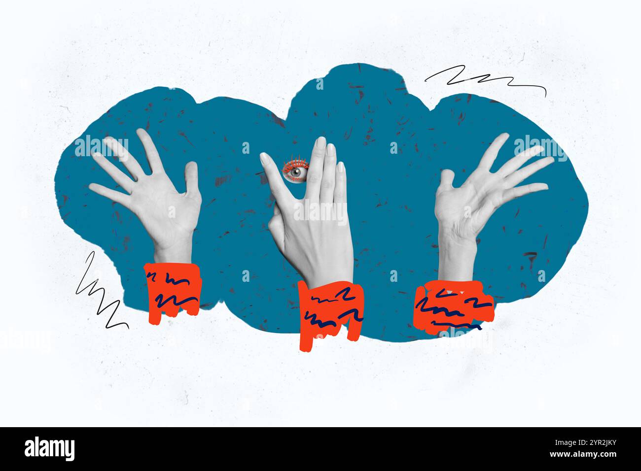 Composite trend artwork image photo collage of monochrome abstract ...