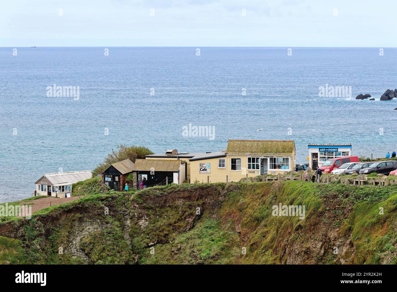 The treacherous rocky coastline at Lizard Point, most southerly point ...