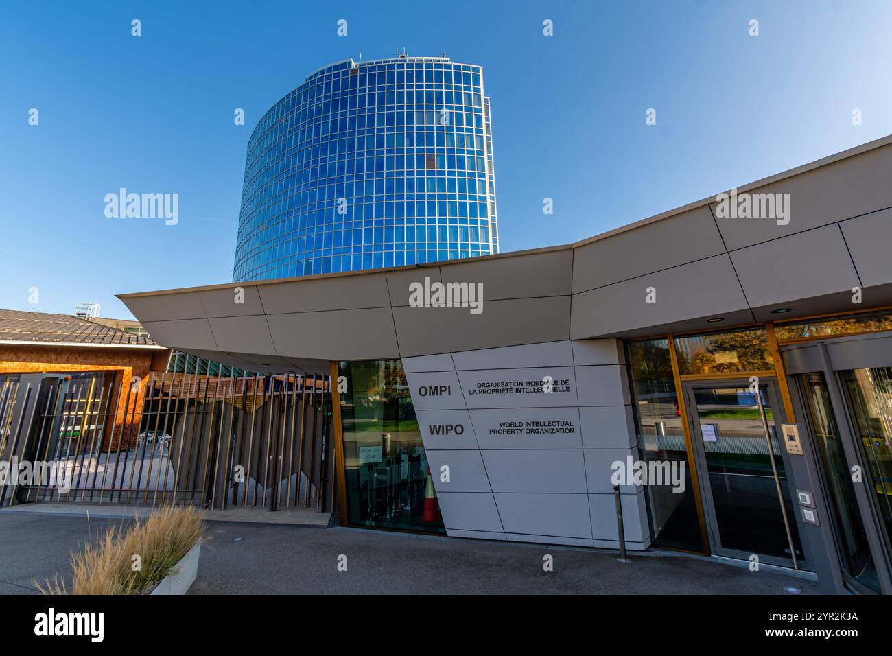 Exterior view of the headquarters of the World Intellectual Property ...