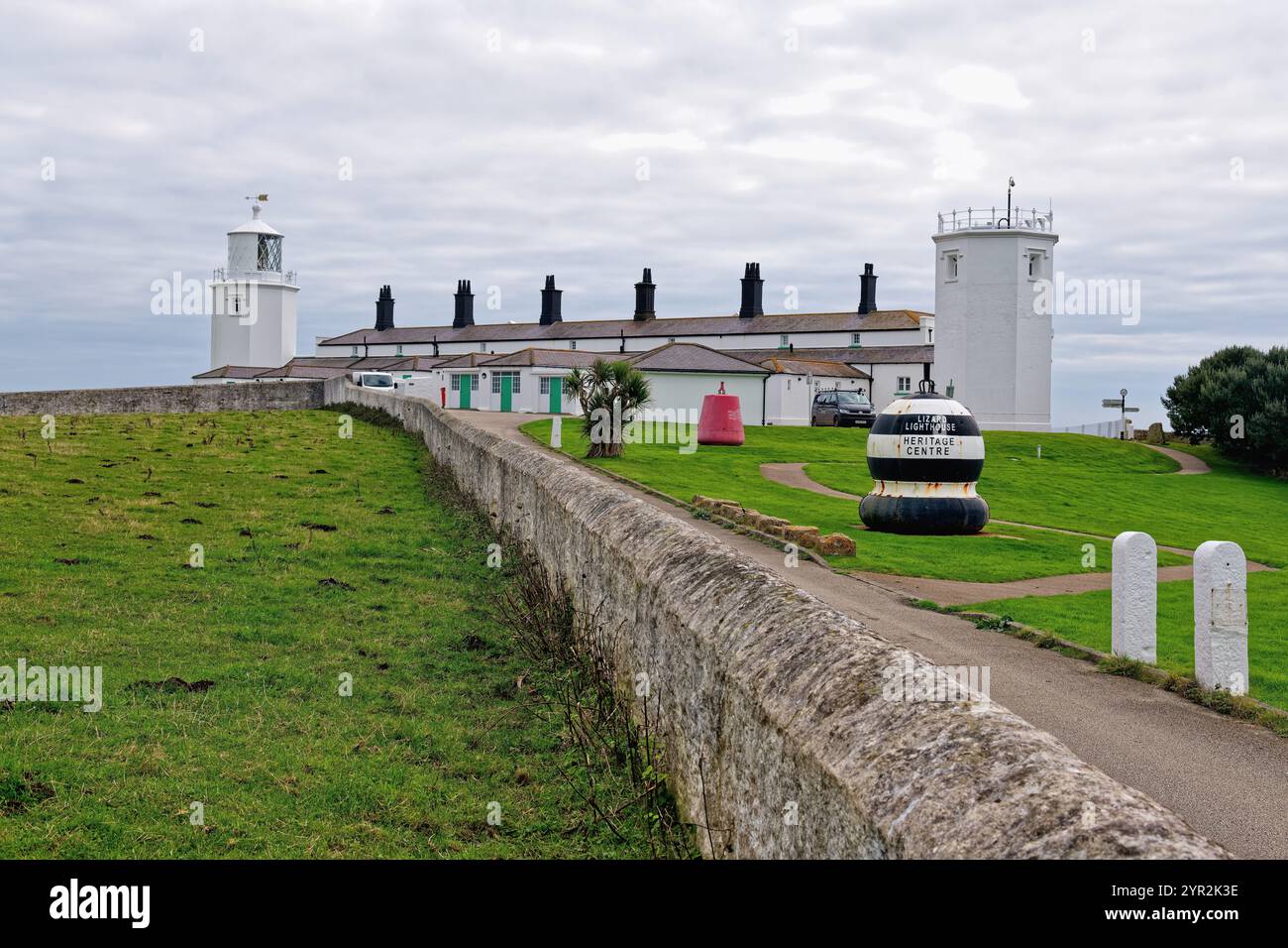 The historic lighthouse at Lizard Point Cornwall England UK Stock Photo ...