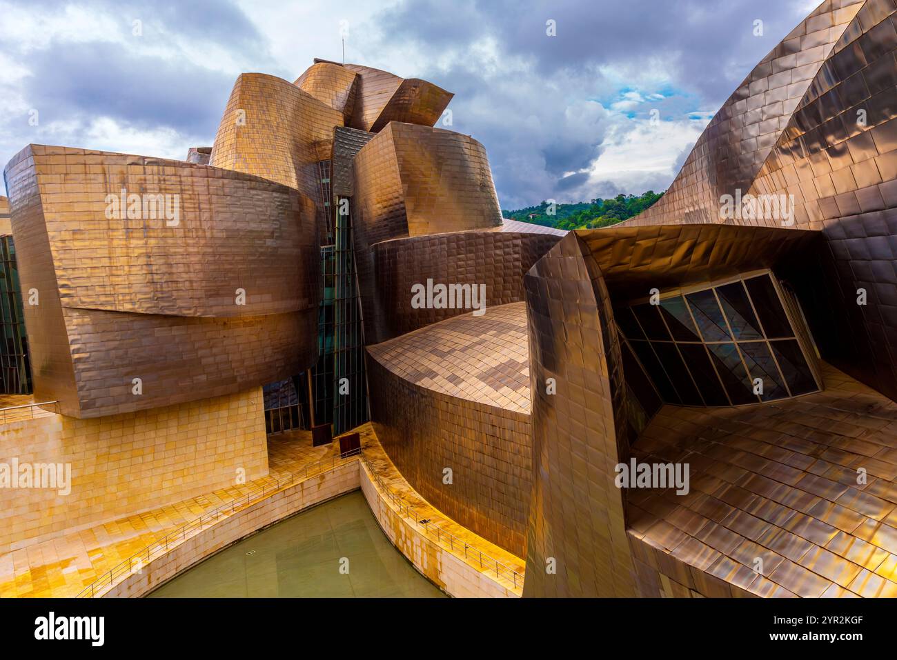 The Guggenheim Museum Bilbao designed by architect Frank Gehry, and ...