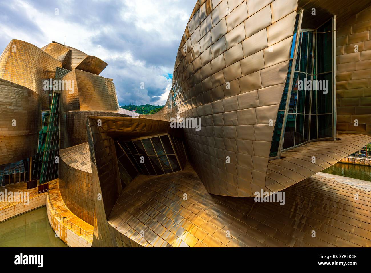 The Guggenheim Museum Bilbao designed by architect Frank Gehry, and ...