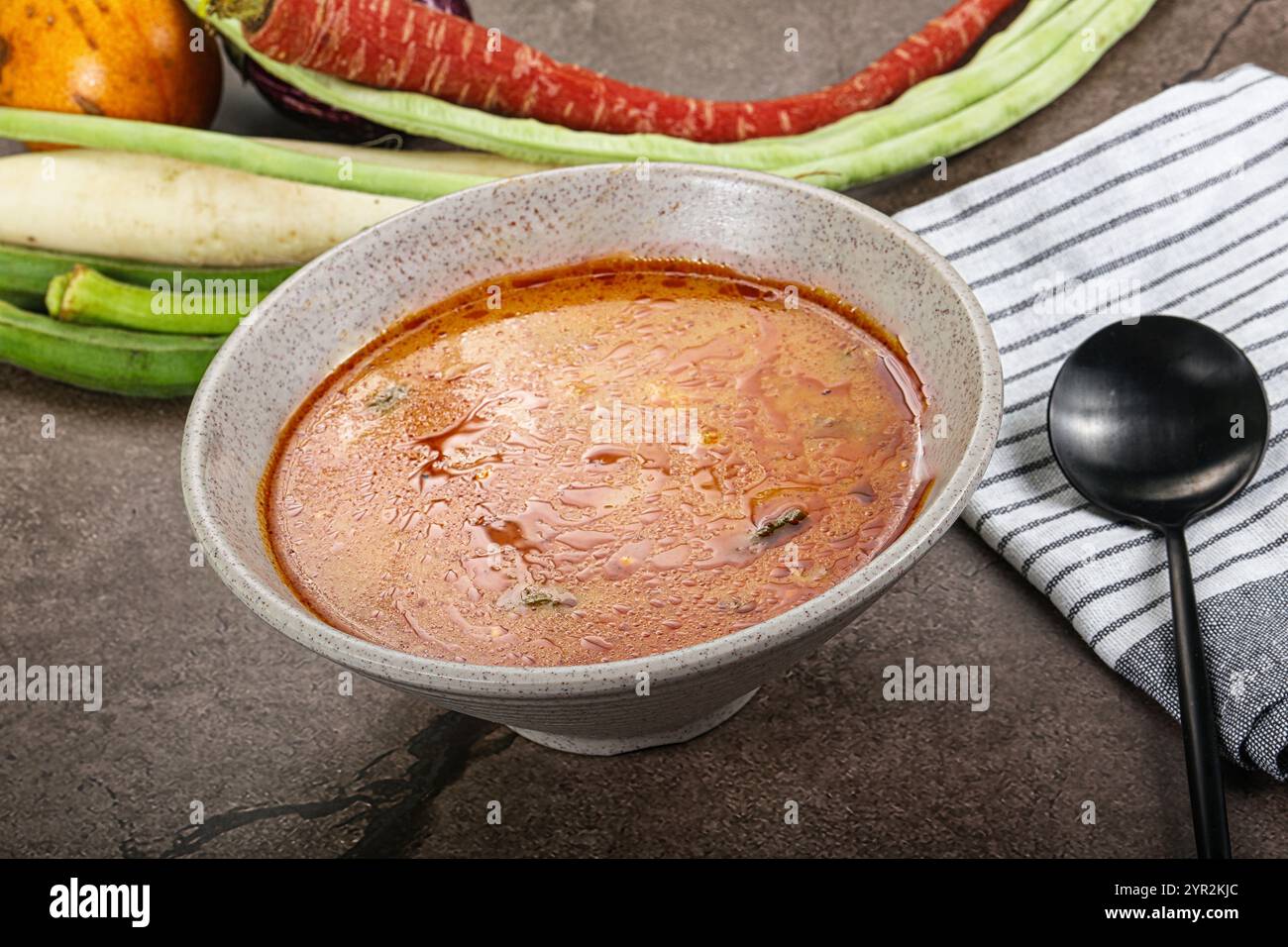 Thai traditional Tom Yum spicy soup Stock Photo - Alamy