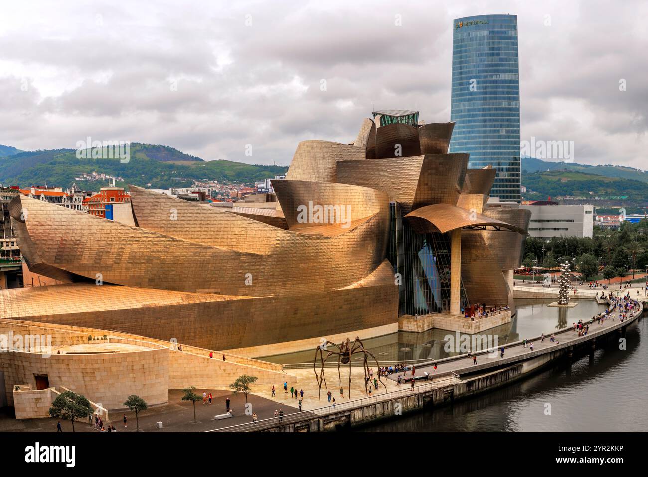 The Guggenheim Museum Bilbao designed by architect Frank Gehry, and ...