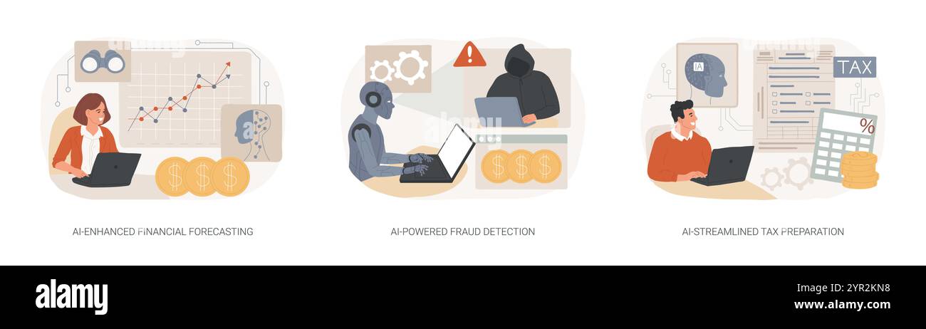 AI in Finance and Accounting abstract concept vector illustrations ...