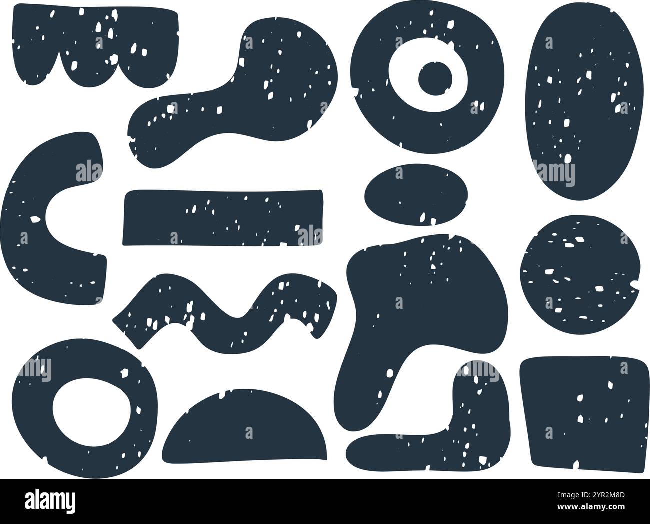 Set textured round shapes Stock Vector Images - Alamy