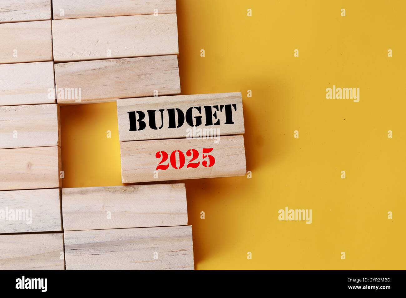 Budget 2025 symbol. Wooden blocks with words Budget 2025. Beautiful ...