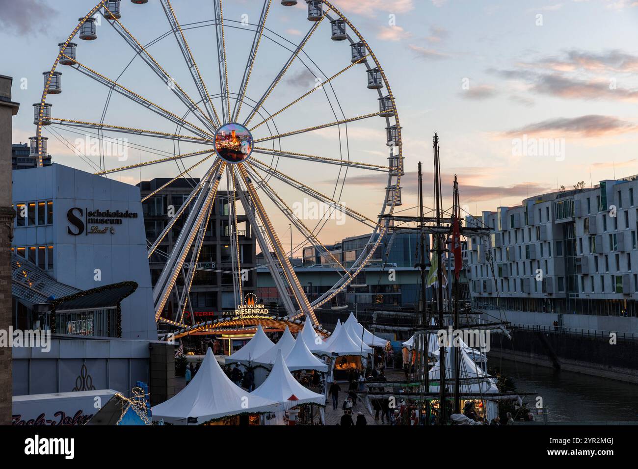 ferris wheel at the Chocolate Museum at the Christmas market in the ...