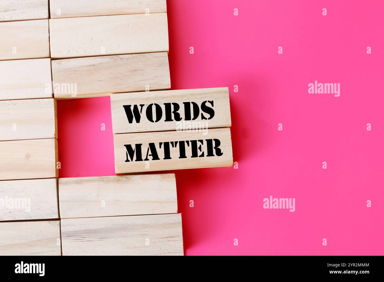 Words Matter symbol. Concept word Words Matter on wooden blocks ...