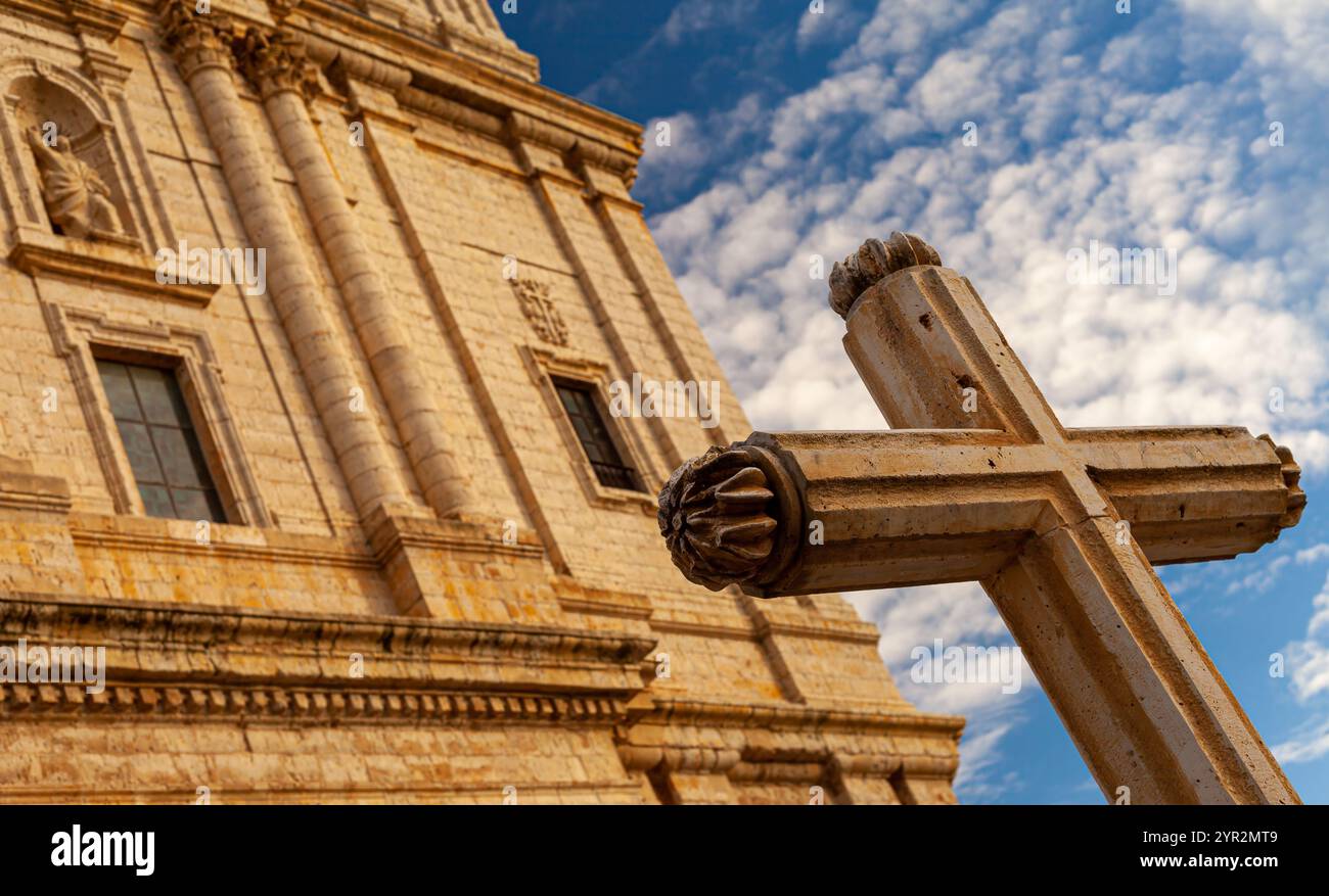 The stunning facade of the Church of Santiago Apostol, a blend of late ...