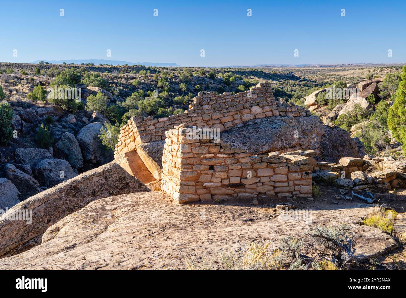 View of Tilted Tower at the Holly House Unit of Hovenweep National ...