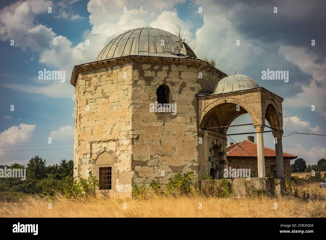 Abandoned turbe of Hazar Baba, Muslim mausoleum, XV century, near ...