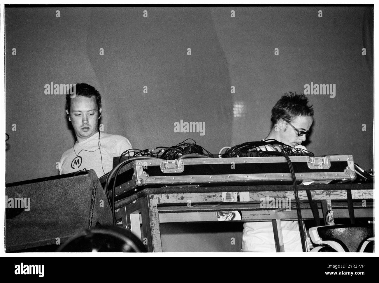 BASEMENT JAXX, HOMELANDS FESTIVAL, 2002: Felix Buxton (in glasses) and ...