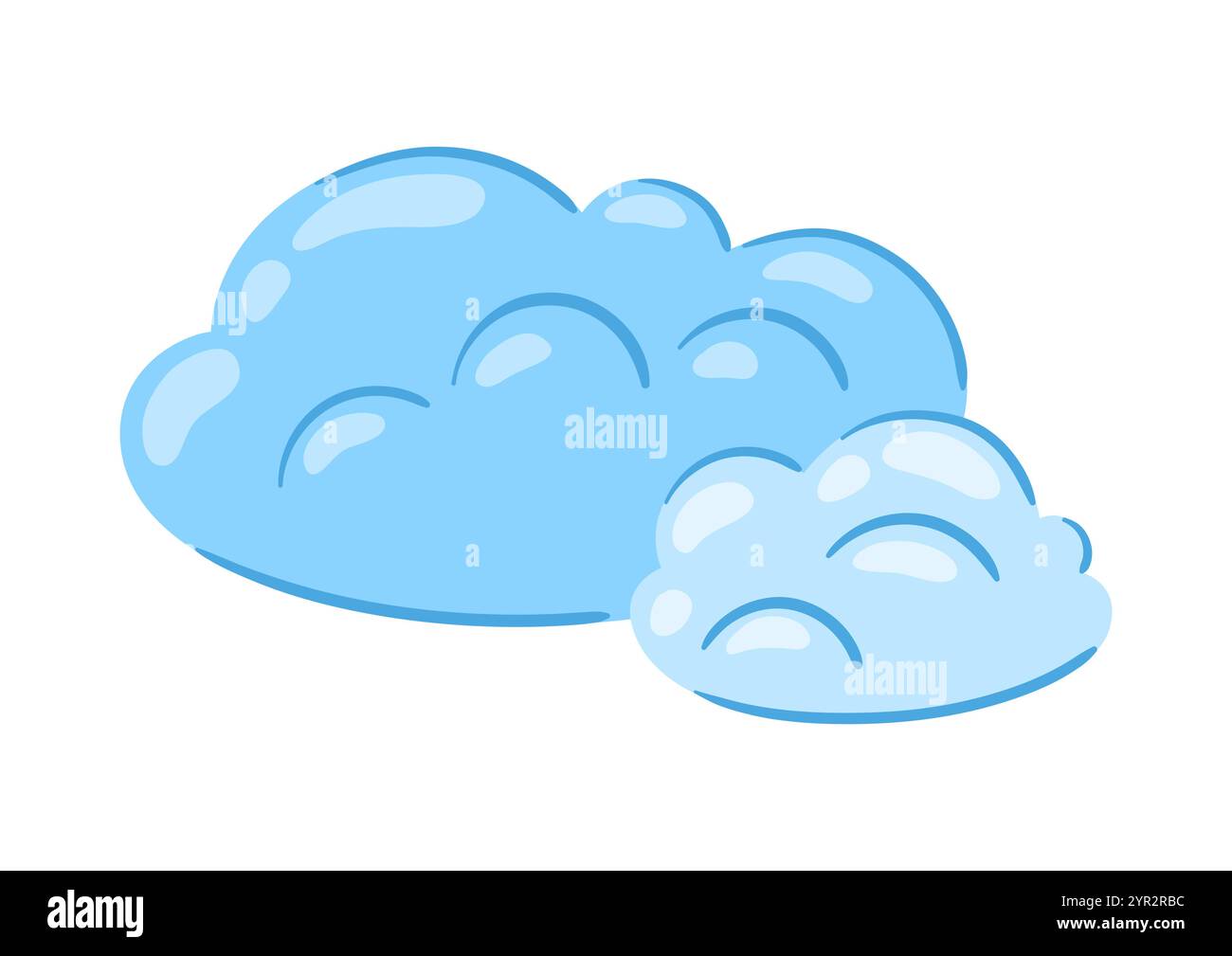Illustration of clouds. Cartoon cute image of overcast sky Stock Vector ...
