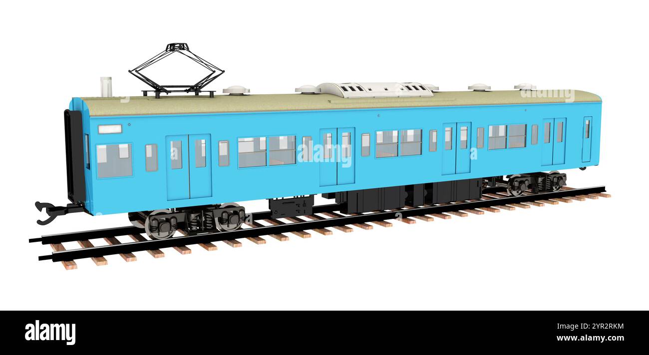 Japanese commuter train isolated on white background Stock Photo - Alamy