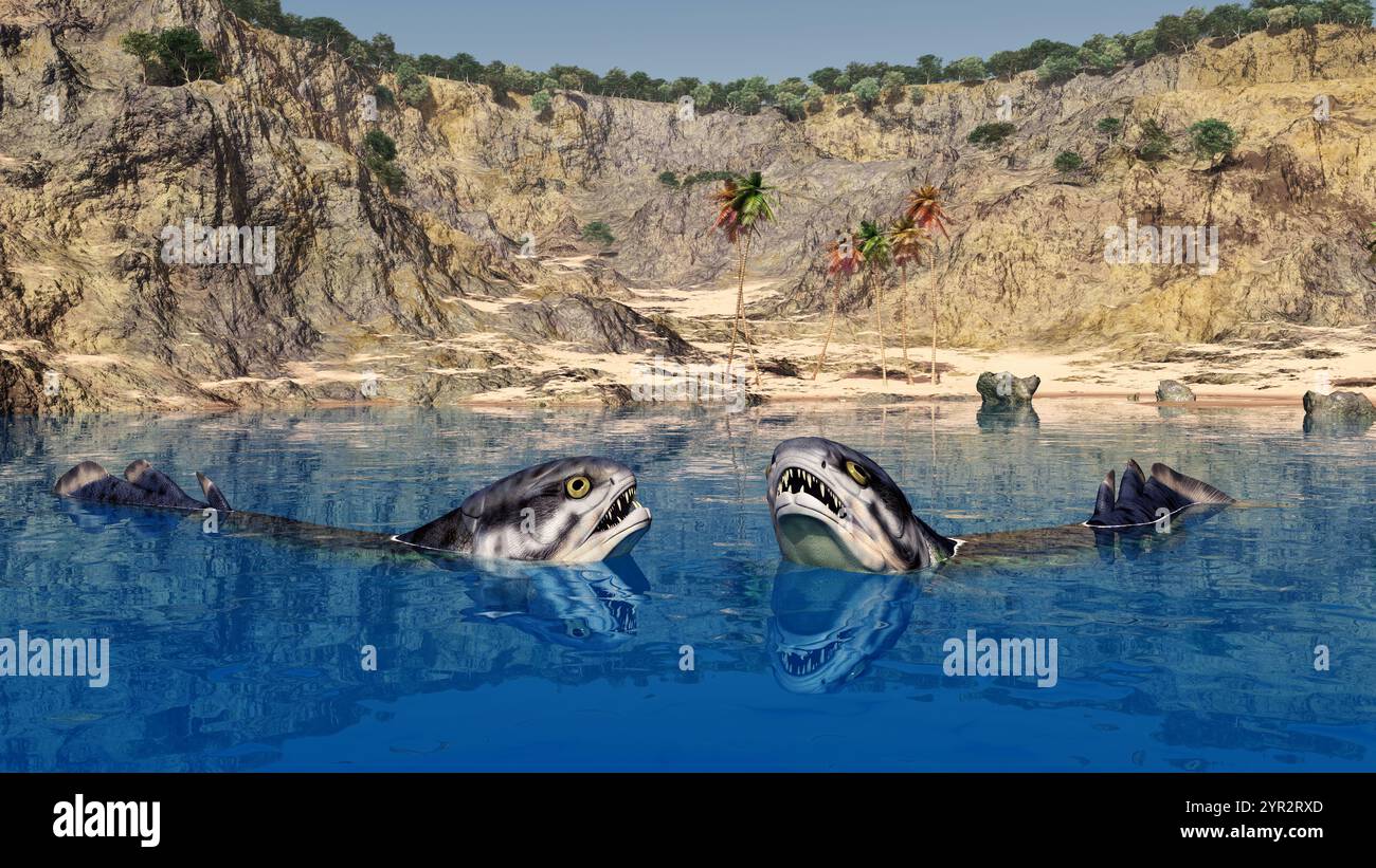 Prehistoric fish Rhizodus Stock Photo - Alamy