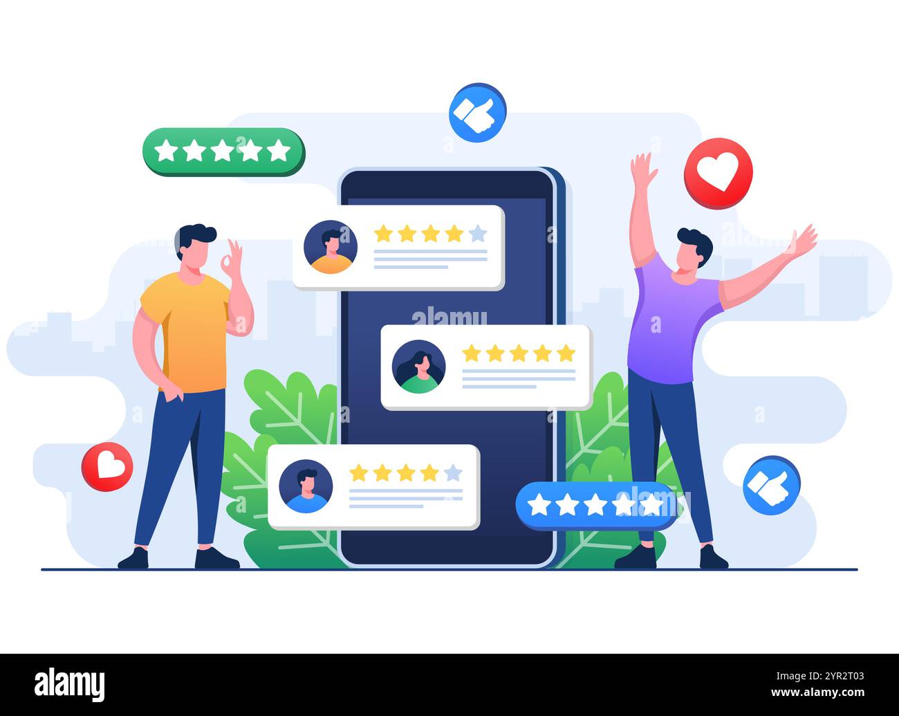 Evaluation on satisfaction service Stock Vector Images - Alamy