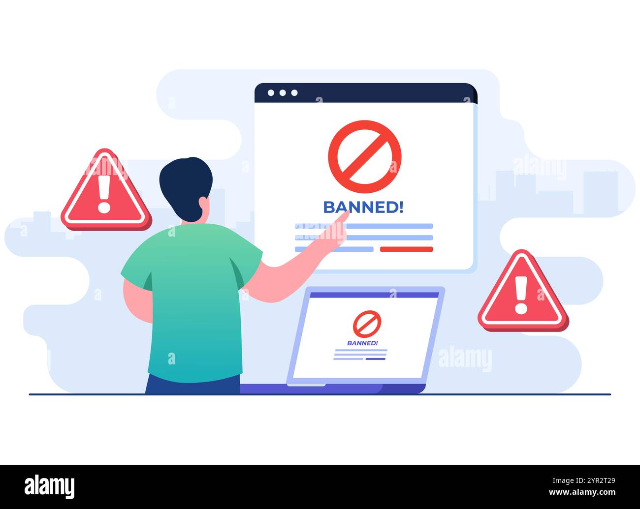 Blocked or banned website, system, connection, Ad blocking software ...