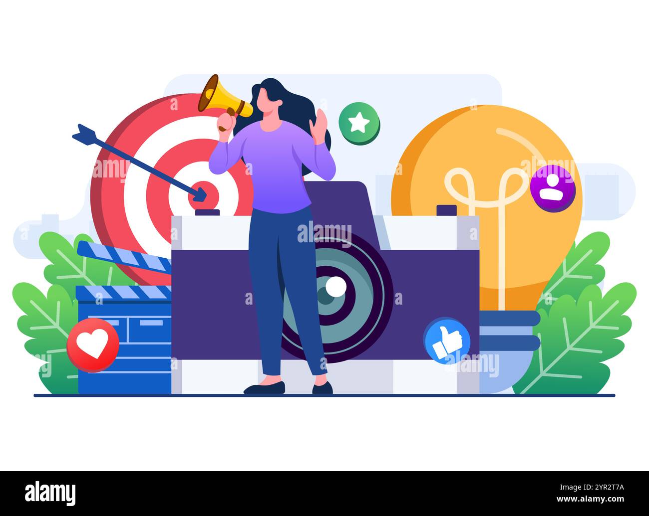 Marketing campaign video Stock Vector Images - Alamy