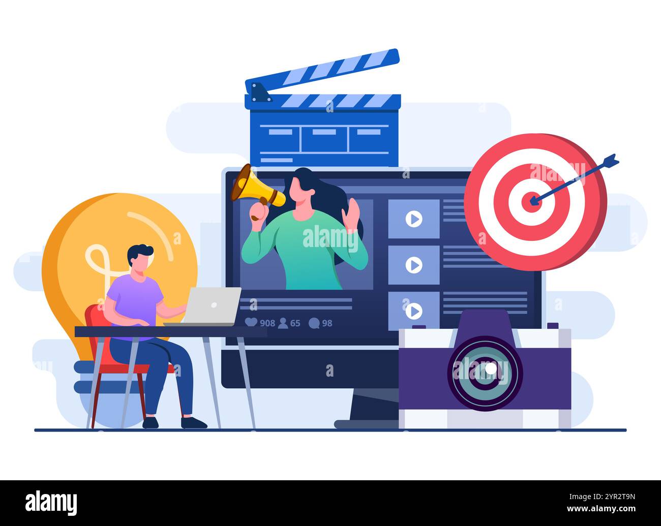 Influencer marketing strategy Stock Vector Images - Alamy
