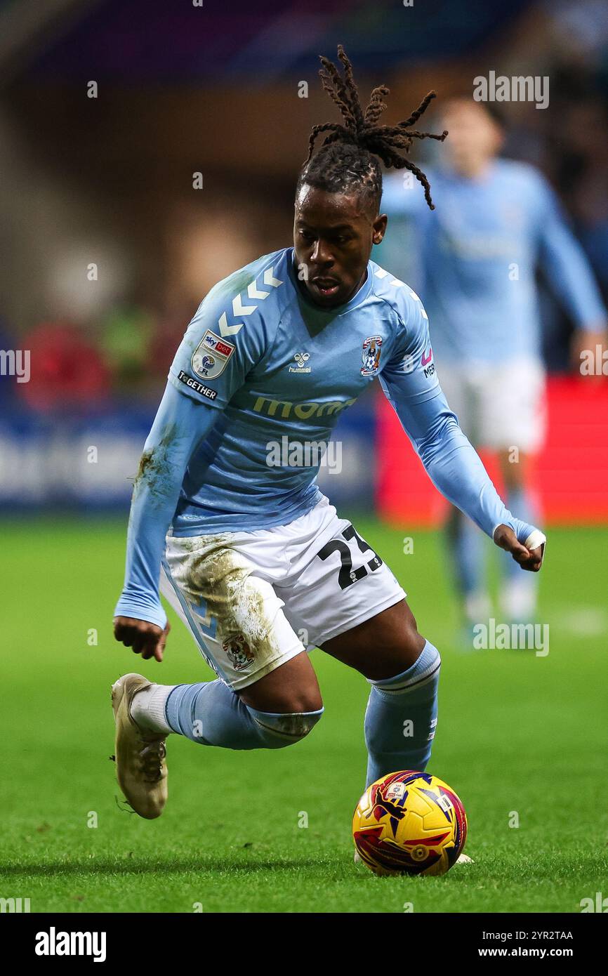 Coventry City's Brandon Thomas-Asante during the Sky Bet Championship match at the Coventry ...