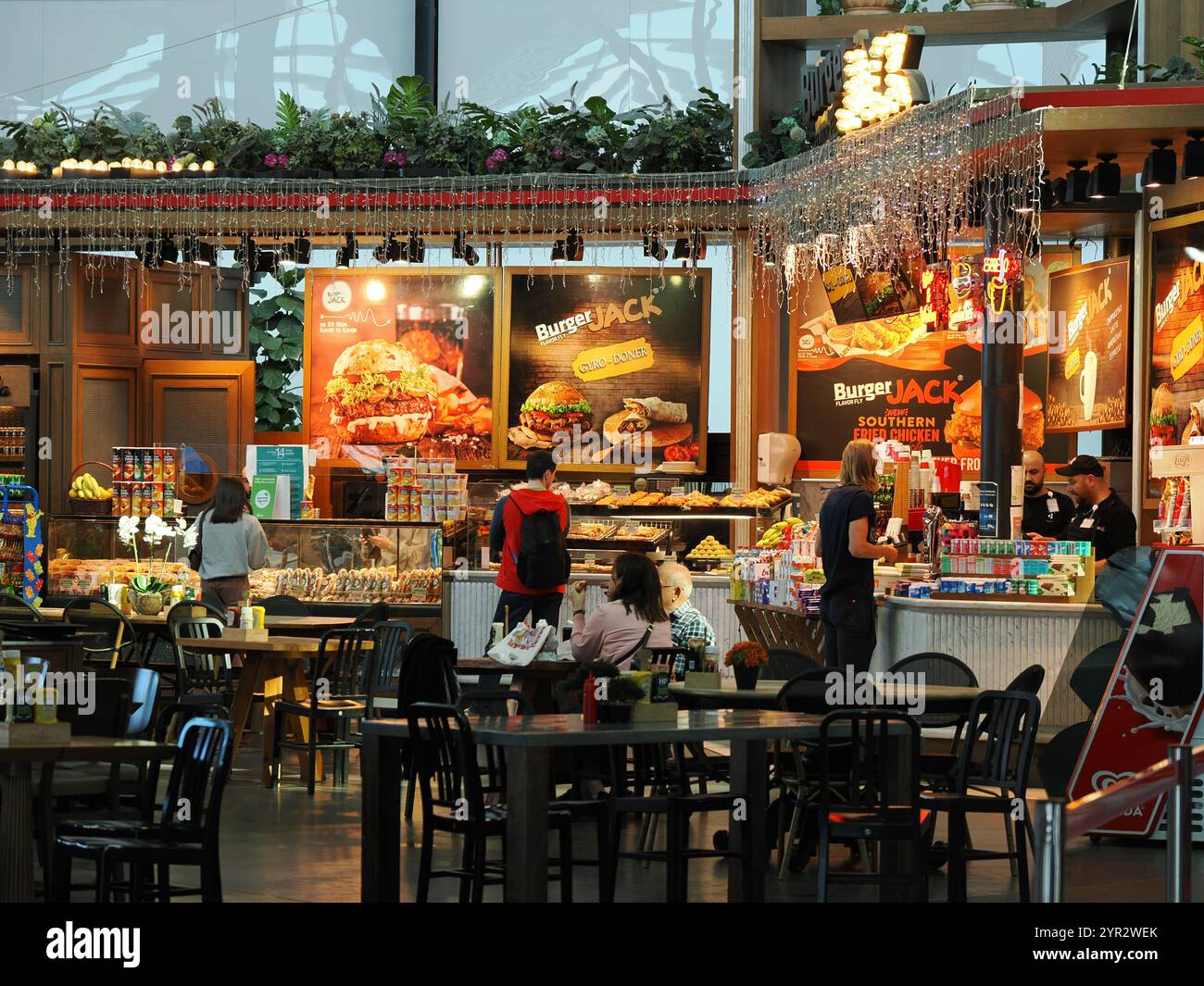 Image of the Burger Jack snack bar at Istanbul airport Stock Photo - Alamy