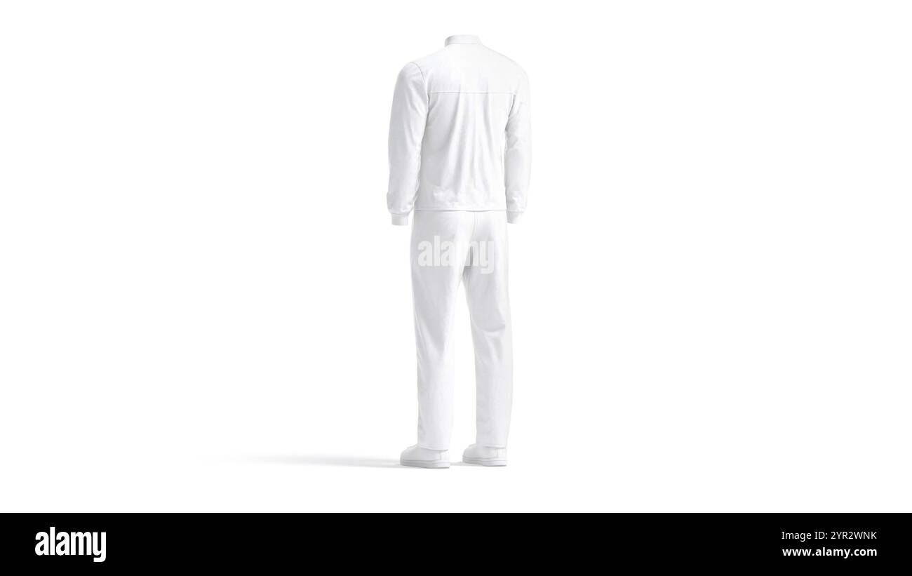 Blank white sport team uniform, looped rotating, 3d rendering. Rotating ...
