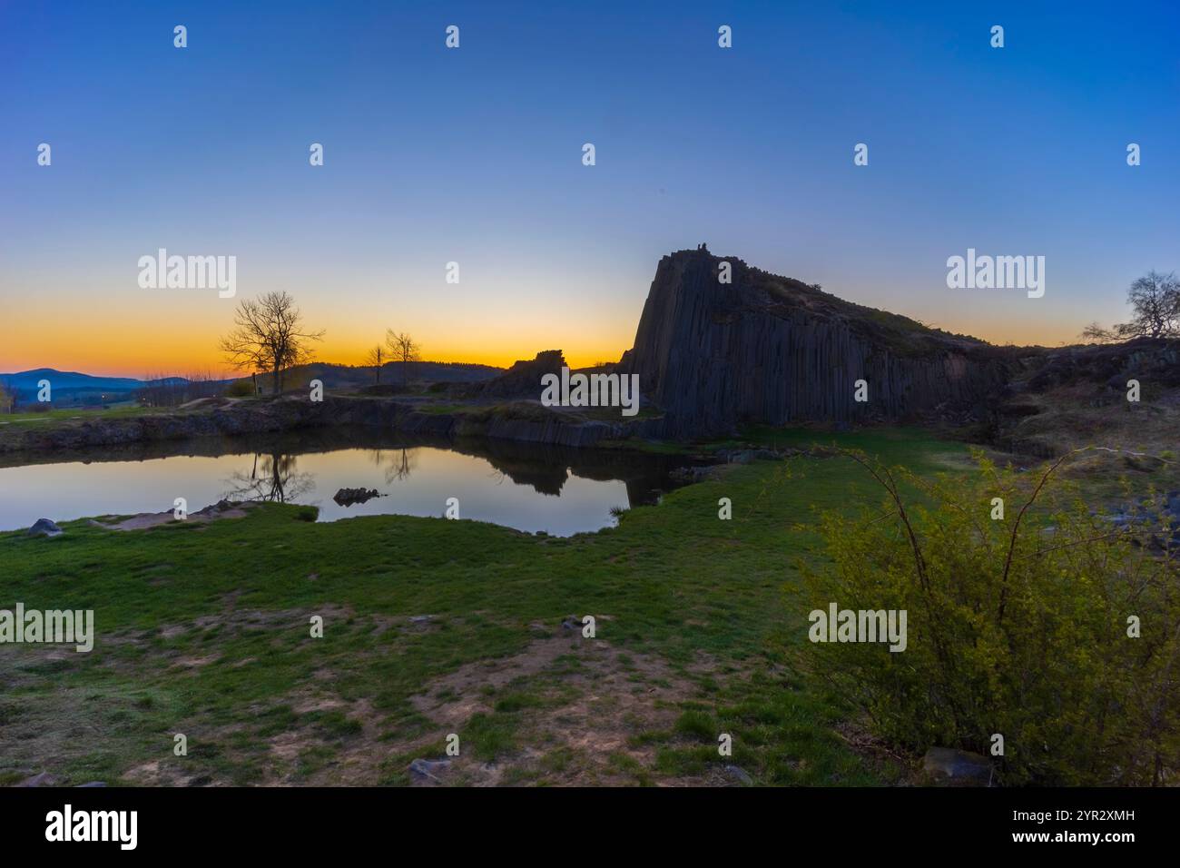 Polygonal structures of basalt columns, natural monument Panska skala ...