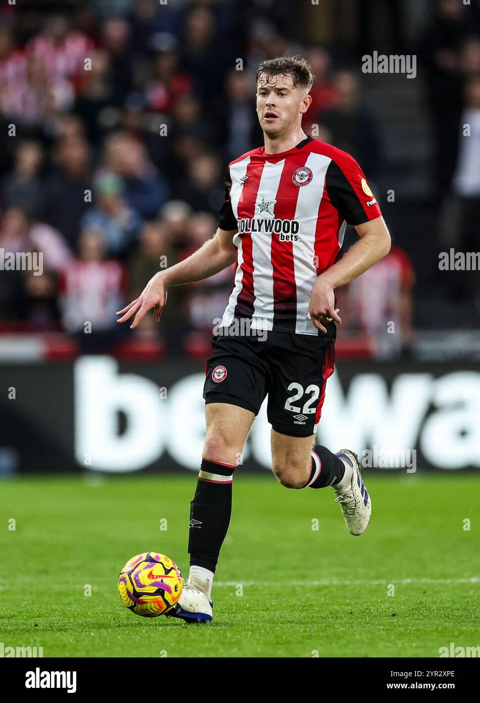 Brentford's Nathan Collins in action during the Premier League match at ...