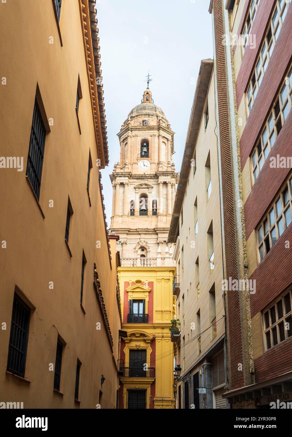 Malaga Cathedral Tower Stock Photo - Alamy