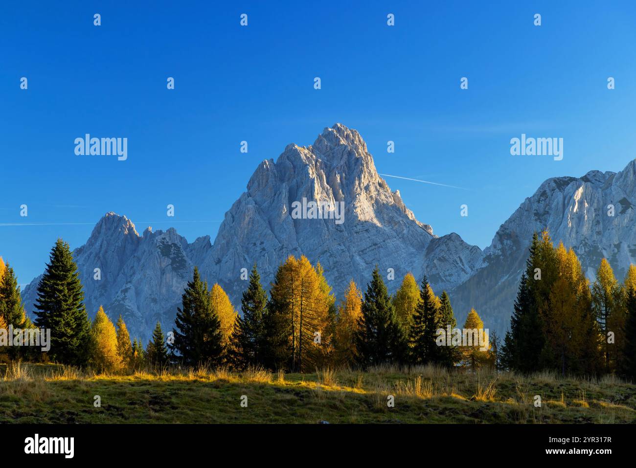 Landscape near Sella di Razzo and Sella di Rioda pass, Carnic Alps ...