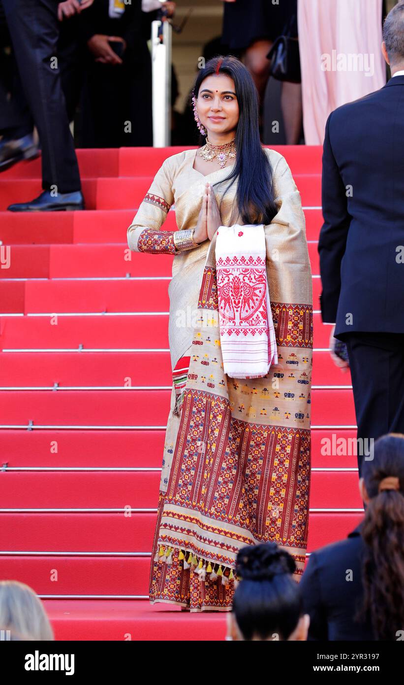 Indian actress Aimee Baruah on the red carpet of the Cannes Film ...