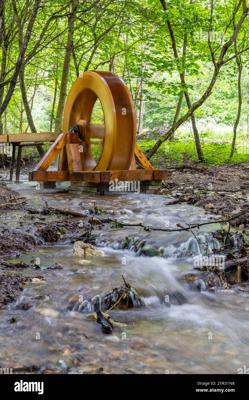 National park Muranska Planina, stream with a water mill wheel ...